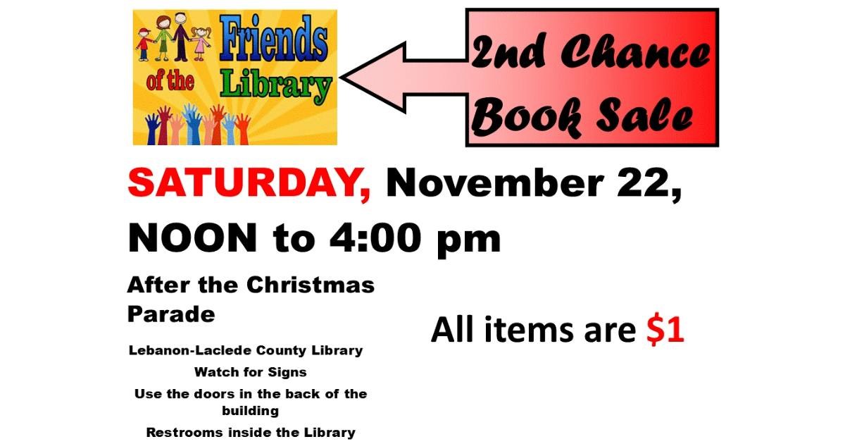 Friends 2nd Chance Book Sale — Lebanon-Laclede County Library